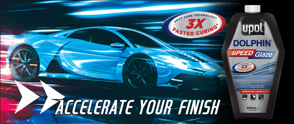 Dolphin Speedglaze – cures in six to eight minutes. – Refinish Imports